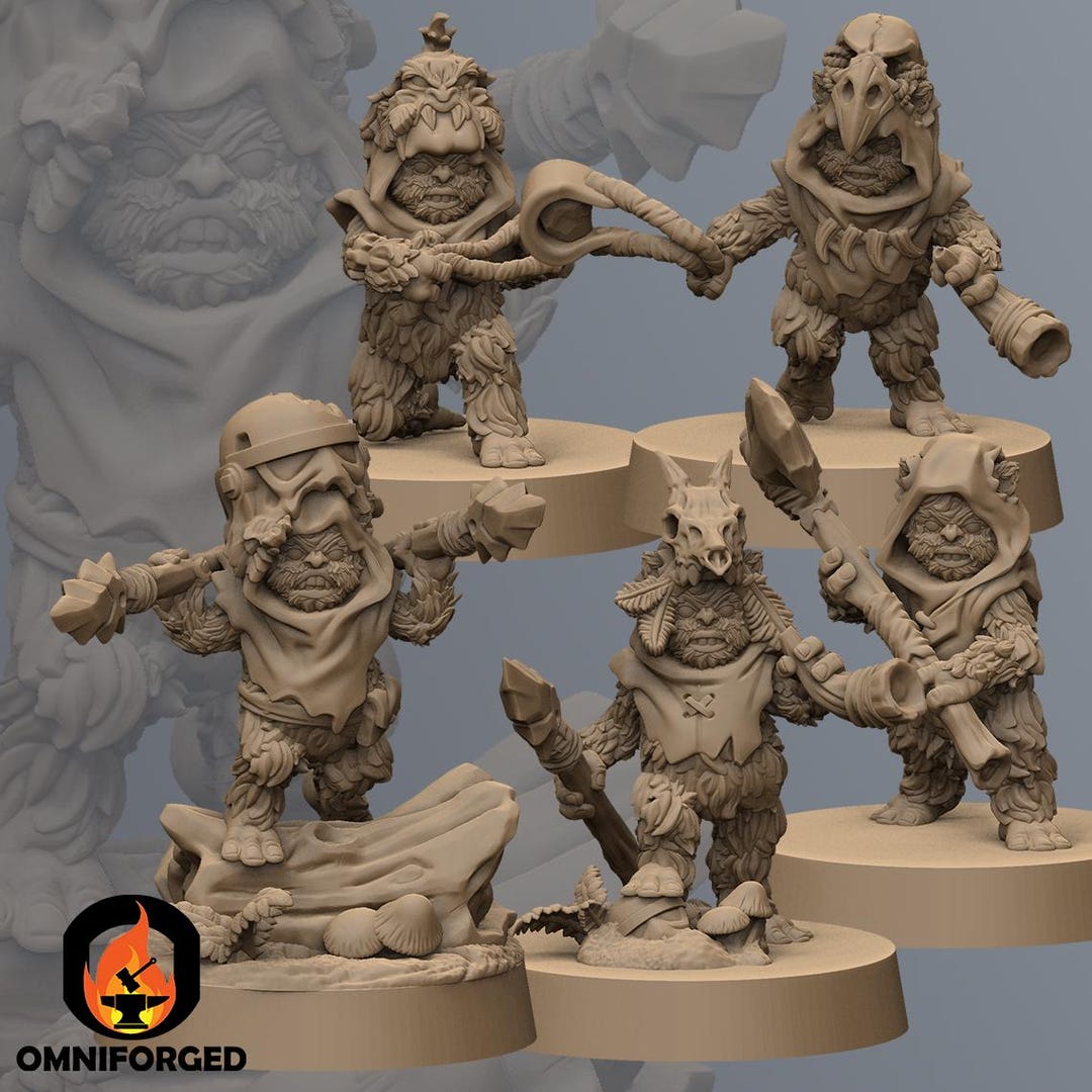 Ewok Squad 1 Endor SW Legion Miniature Mini RPG Sci-fi - Etsy