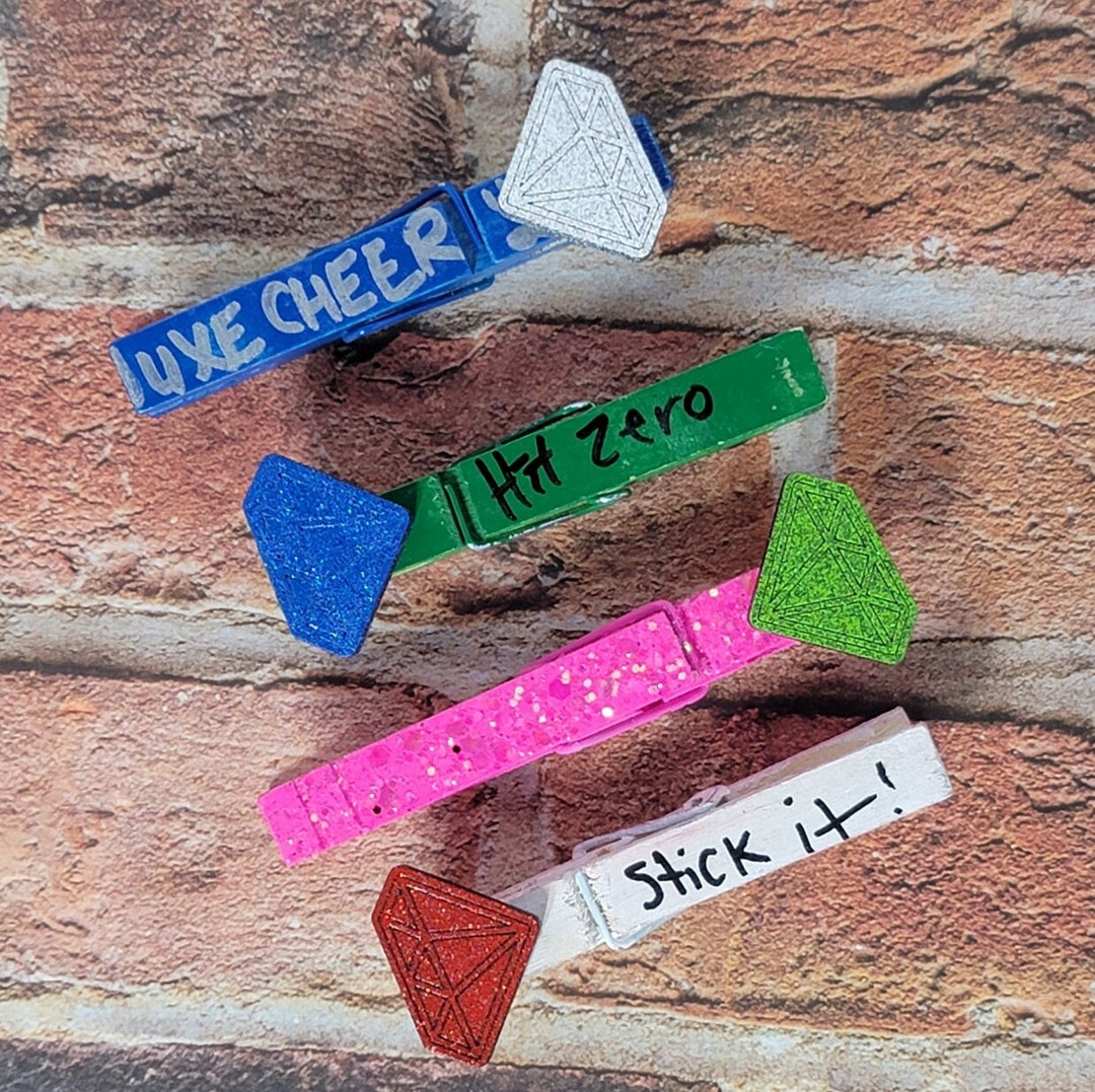 Cheerleading Gem Pin Charms, Cheer Pin Decorations, Lucky Cheer Lip ...