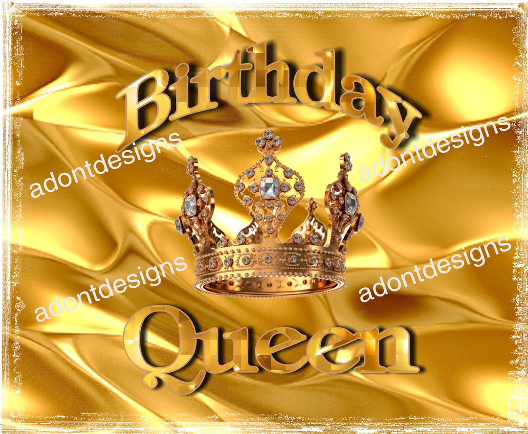 Birthday Queen Gold With Crown Tumbler Wrap for 20oz - Etsy