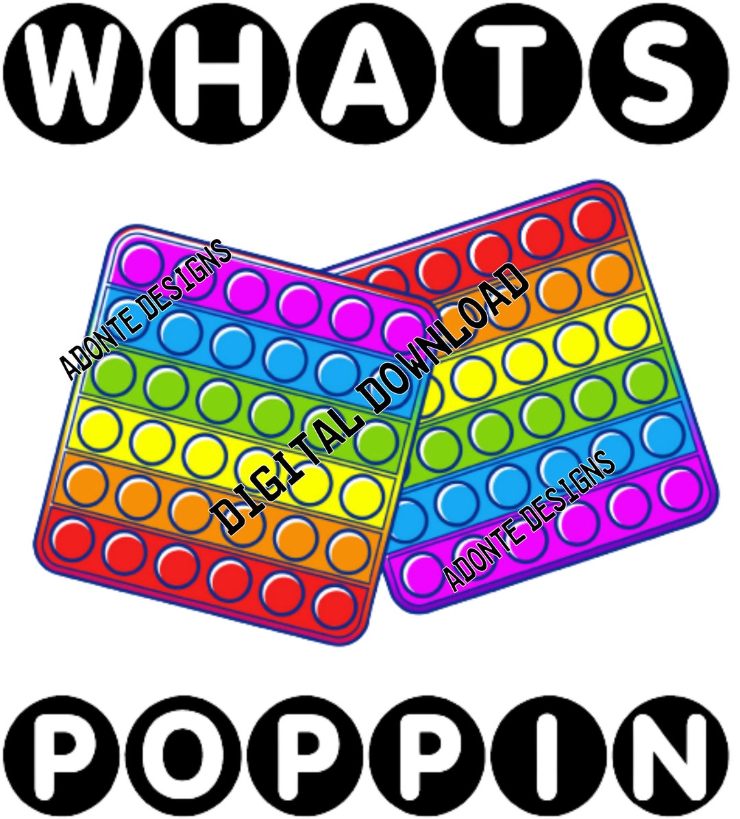 What's Poppin Pop It Toy Jpeg, Png, Digital Download - Etsy