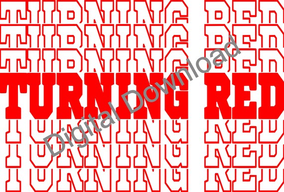 Turning Red Stacked Svg Png Great for Kids Birthdays | Etsy