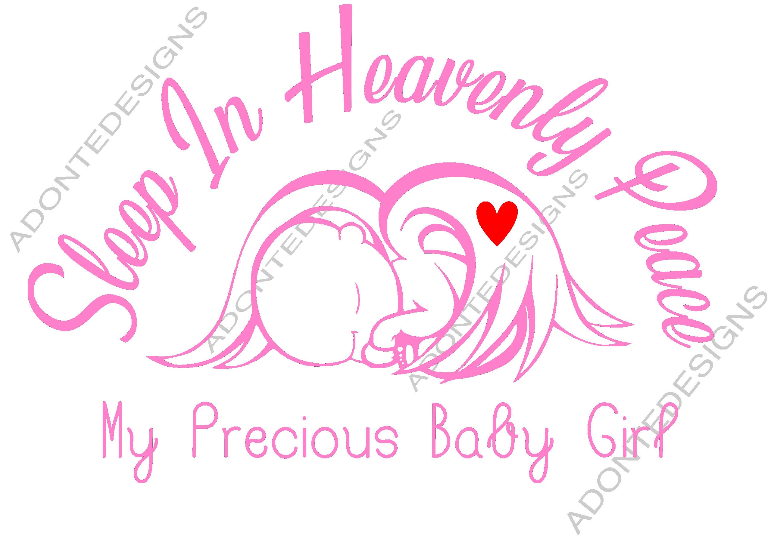 Sleep in Heavenly Peace Memorial SVG PNG for Babies (digital File) - Etsy