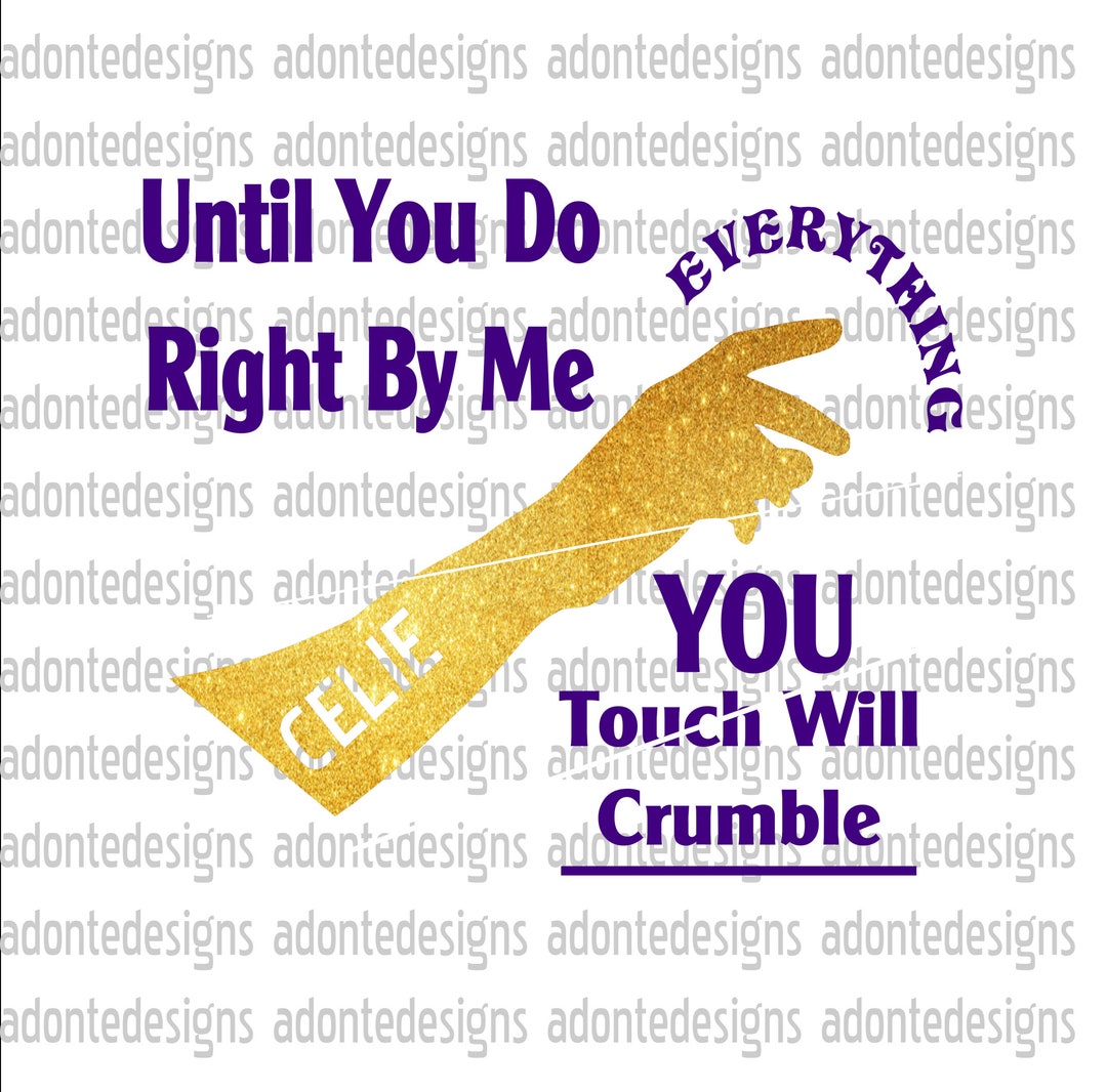 Until You Do Right by Me With Hand. Color Purple Svg and Png + 2 Solid Cutable Files. - Etsy