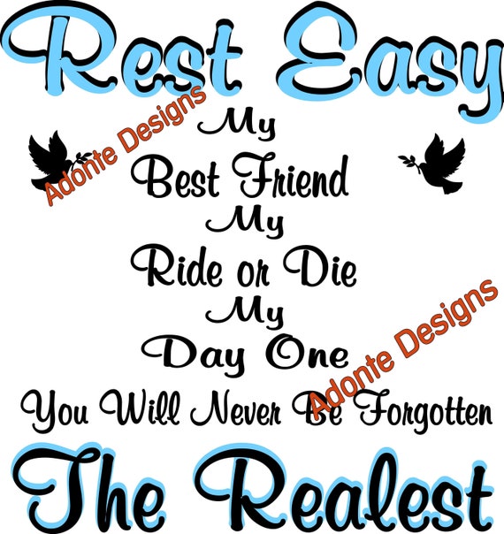 Rest Easy Loving Memory Svg Png - Etsy