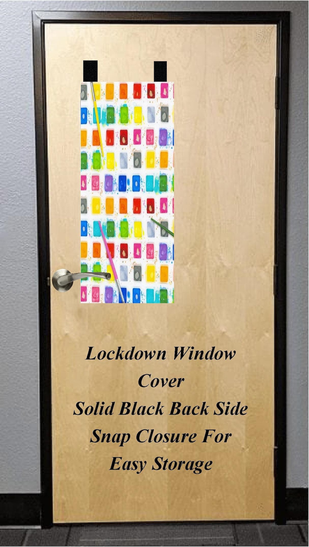 Art Window Cover Style for Teacher Classroom Safety School Cover ...