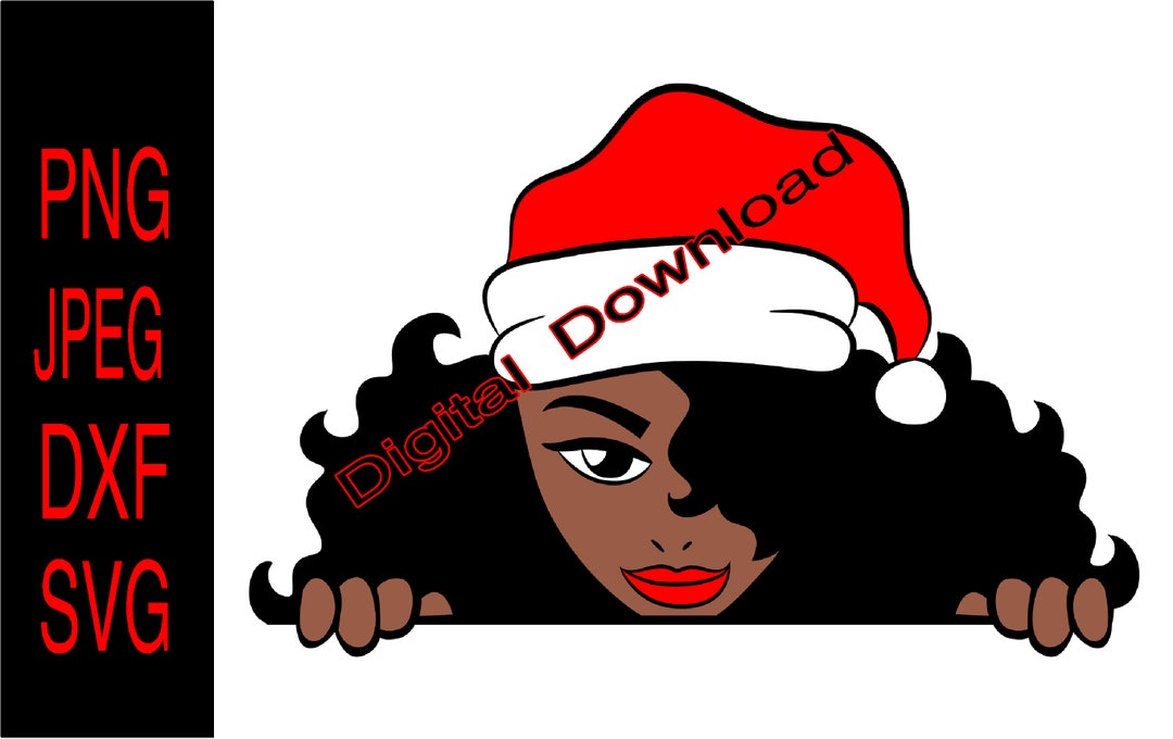 Peek A Boo Santa Girl Svg, Png, Jpeg, Dxf - Etsy