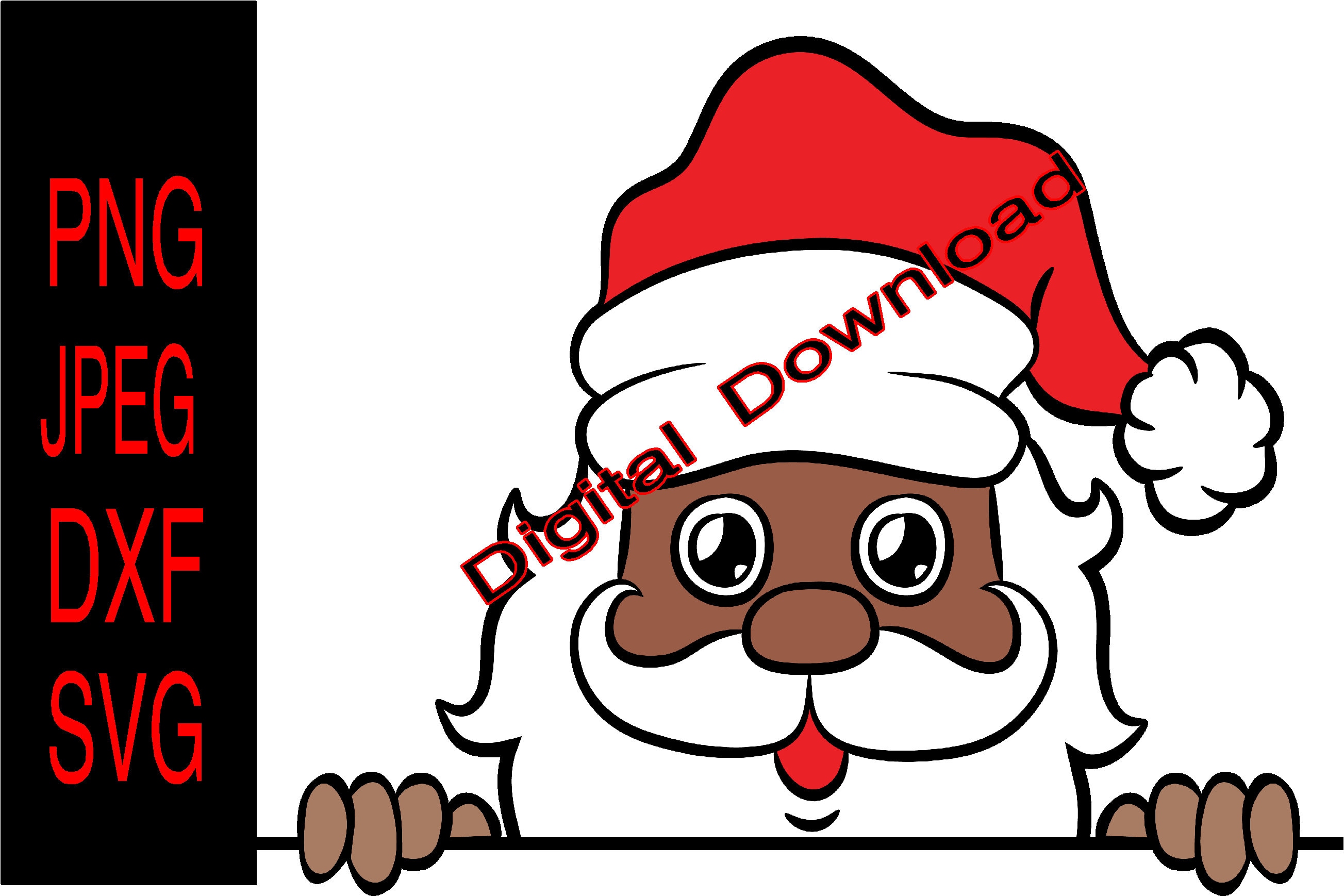 Peek A Boo Santa Svg Png Jpeg Dxf - Etsy