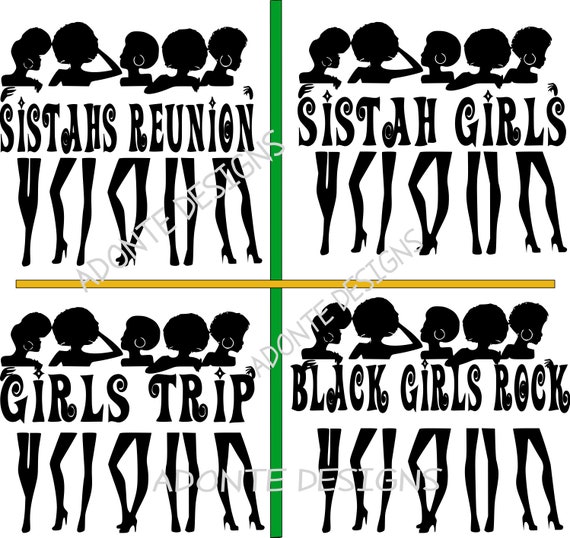 4 Black Sistah Svg Designs - Etsy