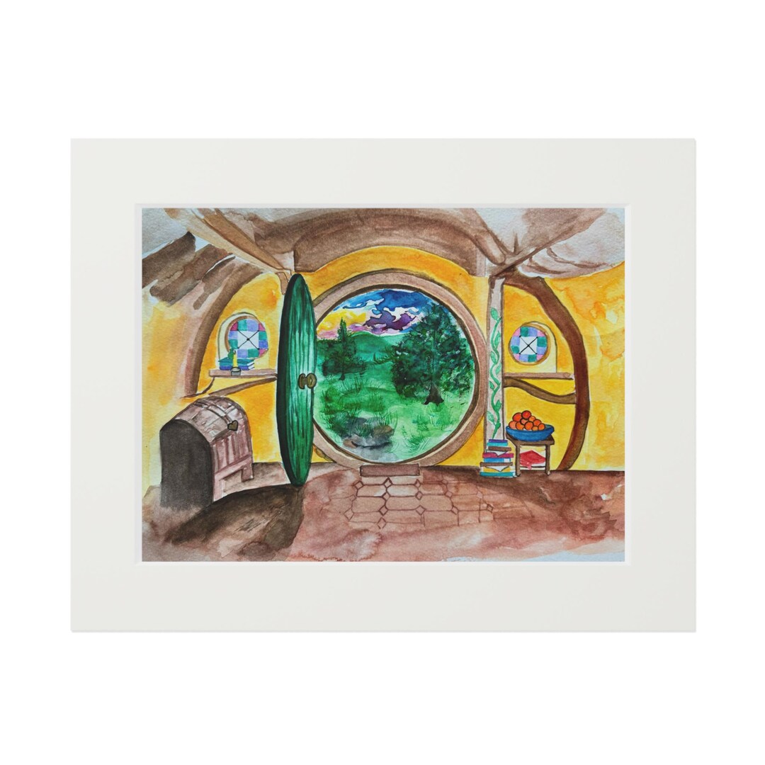 Hobbit Hole - Bag End - the Hobbit Watercolor - Etsy