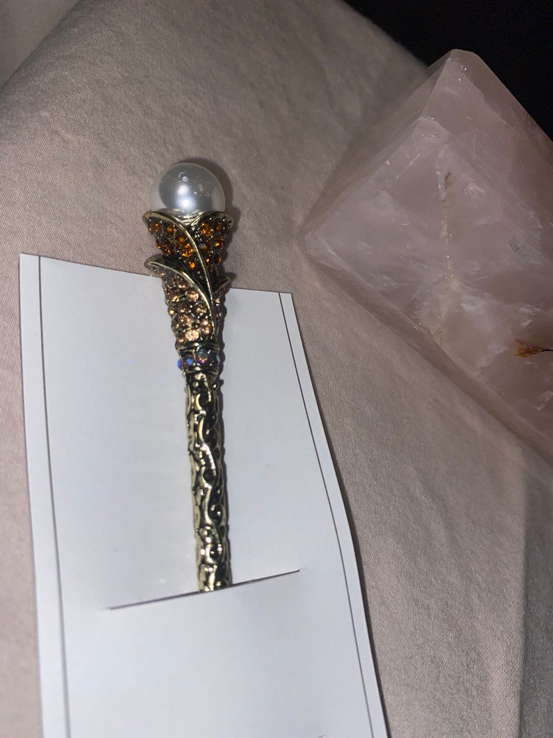 CARVED CRYSTAL PEARL Hair Stick Rhinestone Hair Stick Hair Accessorie ...