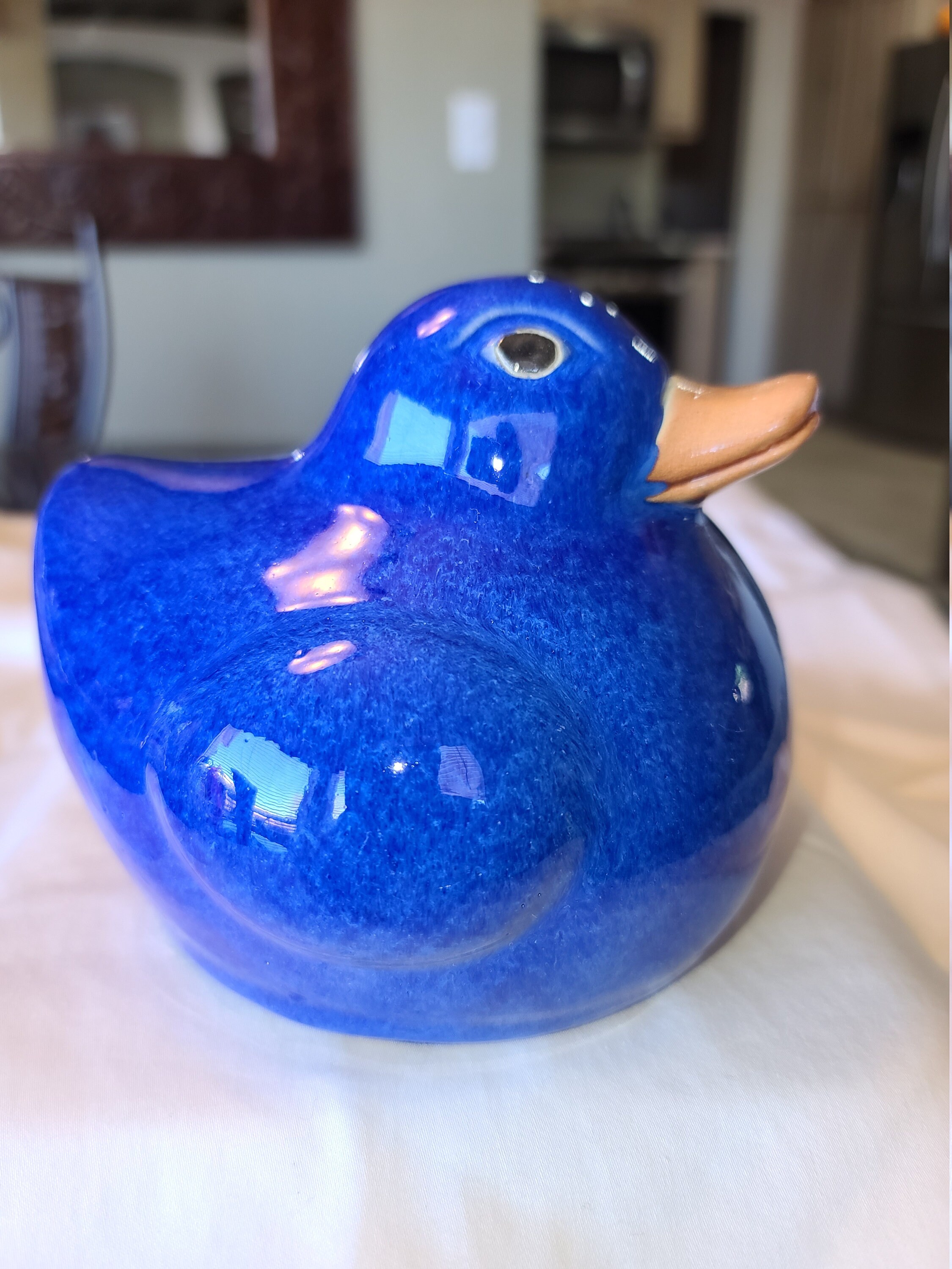 VINTAGE BLUE CERAMIC Duck Collectable Ceramics Duck Decor Vintage Duck ...