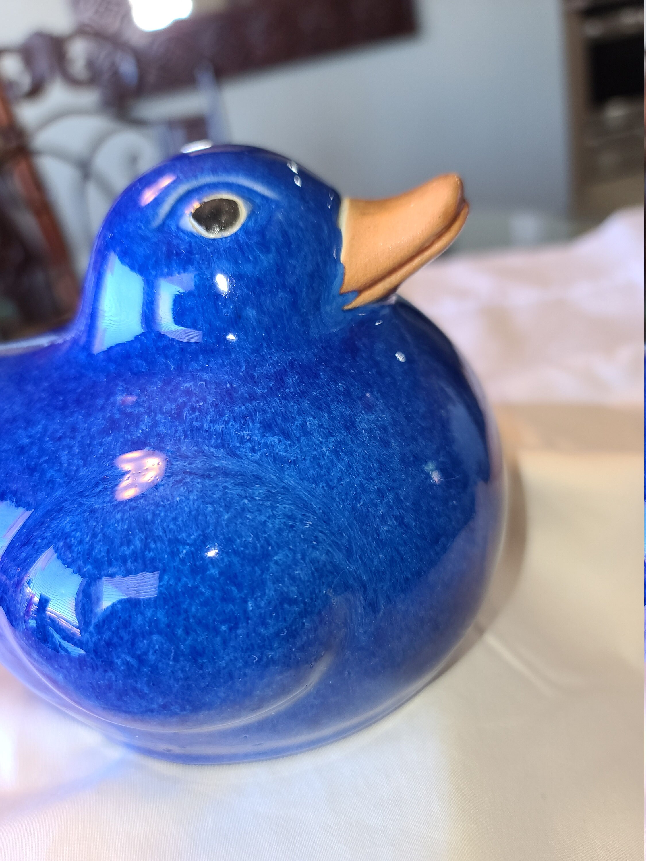 VINTAGE BLUE CERAMIC Duck Collectable Ceramics Duck Decor Vintage Duck ...