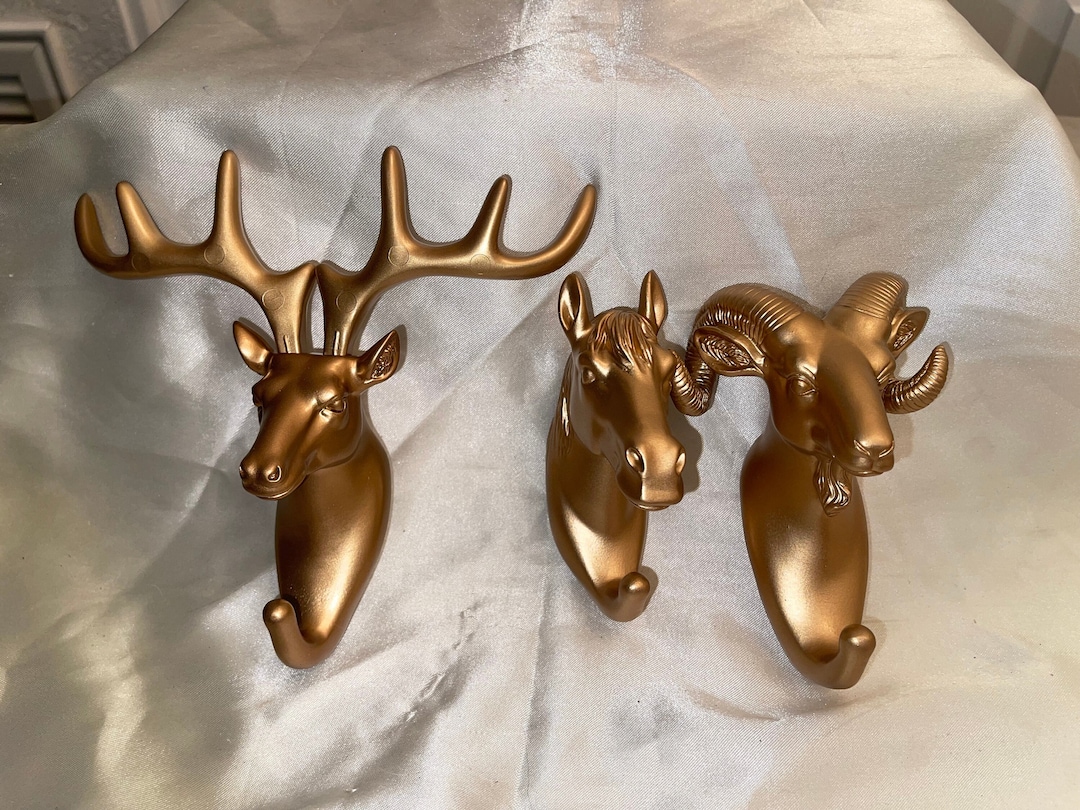 LARGE ANIMAL WALL Hook Horse Hook Big Horn Sheep Hook Elk Hook You ...