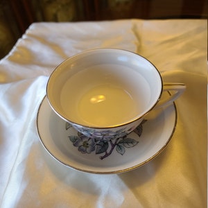 VINTAGE WARWICK MADE in Usa Cup and Saucer Floral Silver Trimmed Cup ...