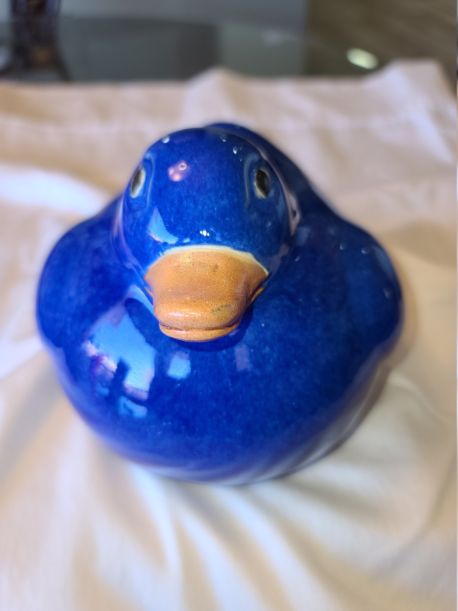 VINTAGE BLUE CERAMIC Duck Collectable Ceramics Duck Decor Vintage Duck ...