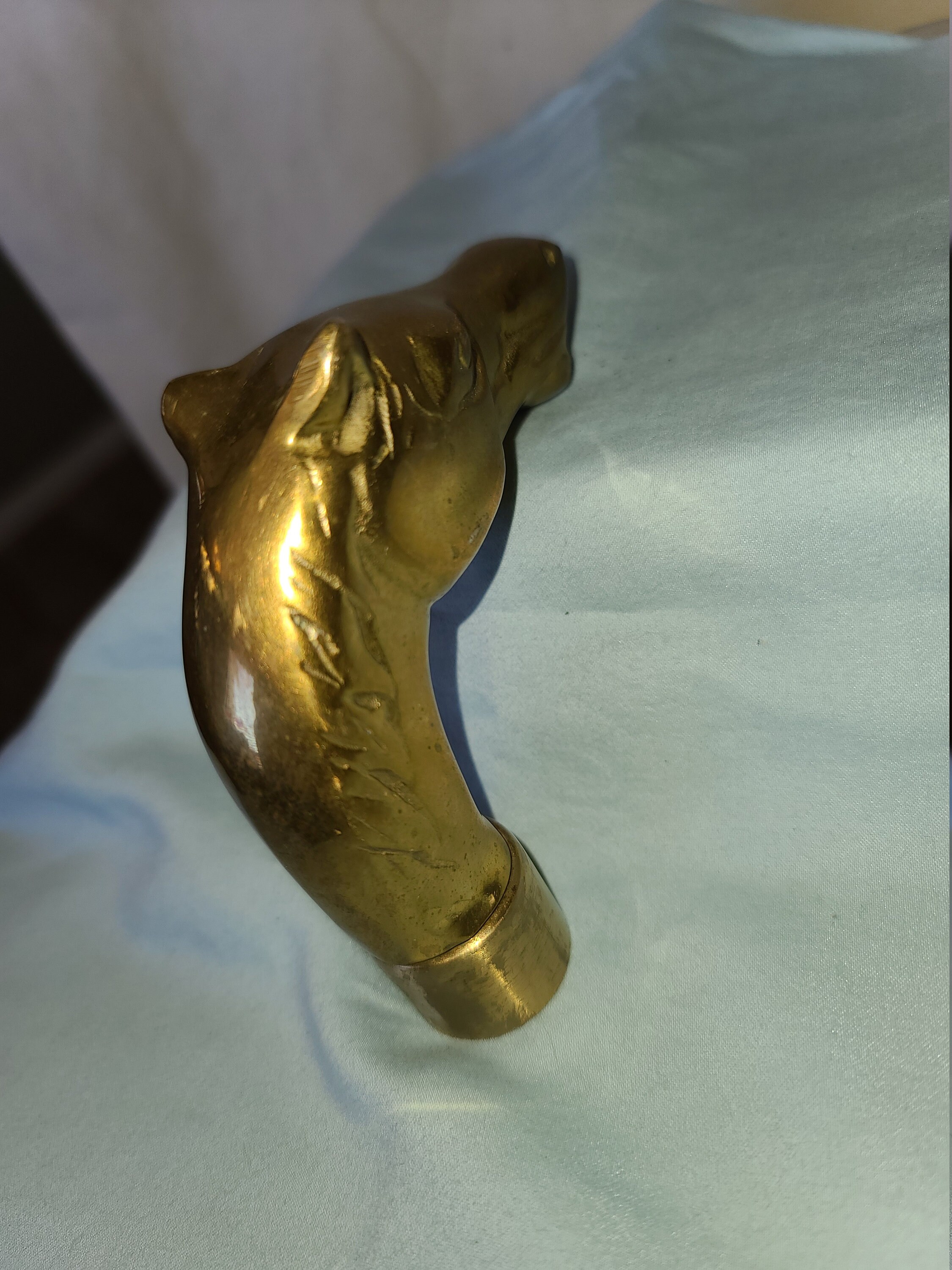 VINTAGE SOLID BRASS Horse Cane Handle Horse Head Cane Handle Horse Head ...
