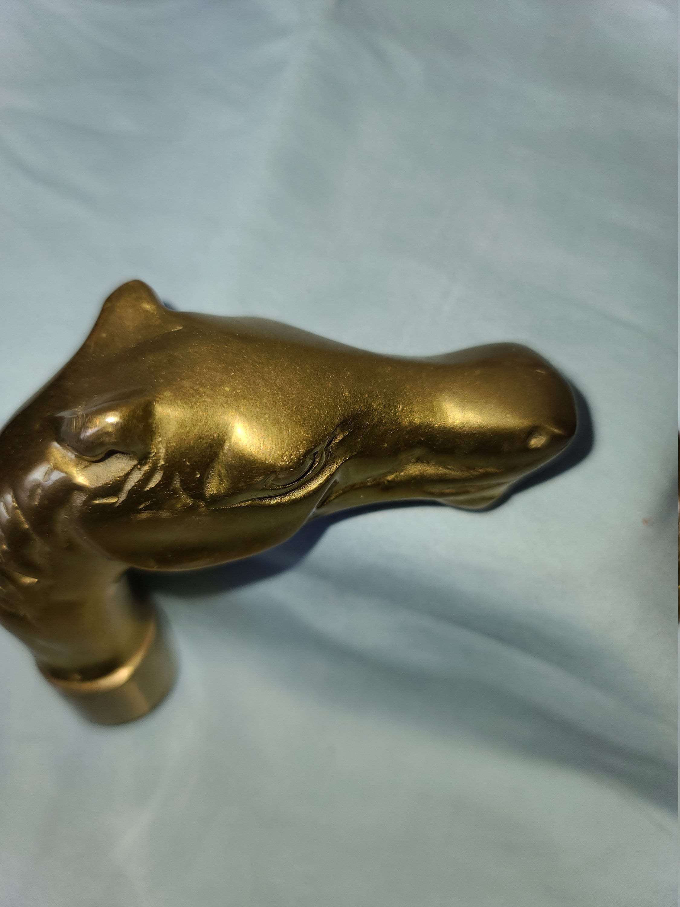 VINTAGE SOLID BRASS Horse Cane Handle Horse Head Cane Handle Horse Head ...