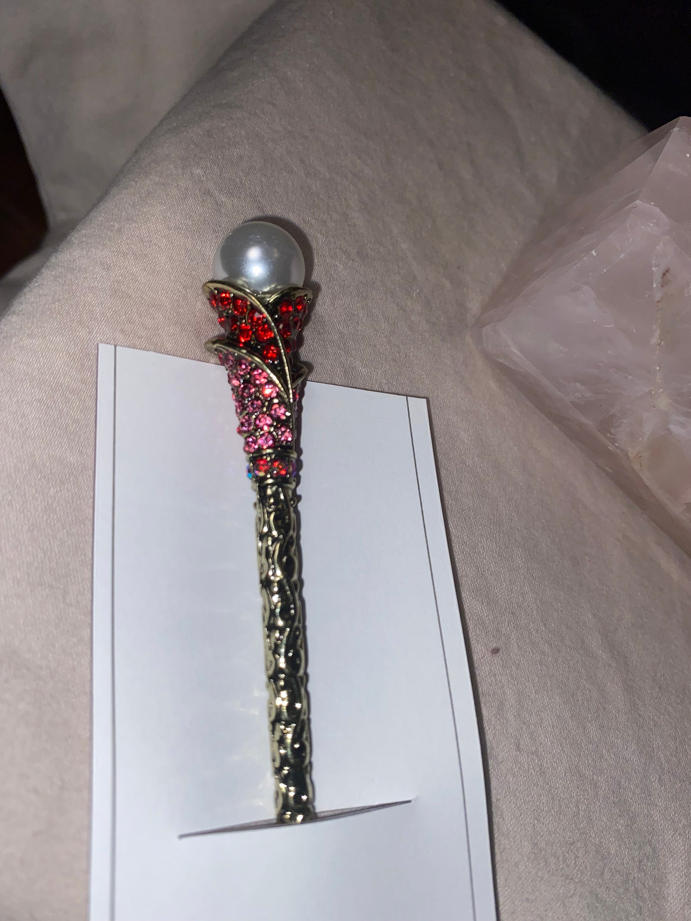 CARVED CRYSTAL PEARL Hair Stick Rhinestone Hair Stick Hair Accessorie ...