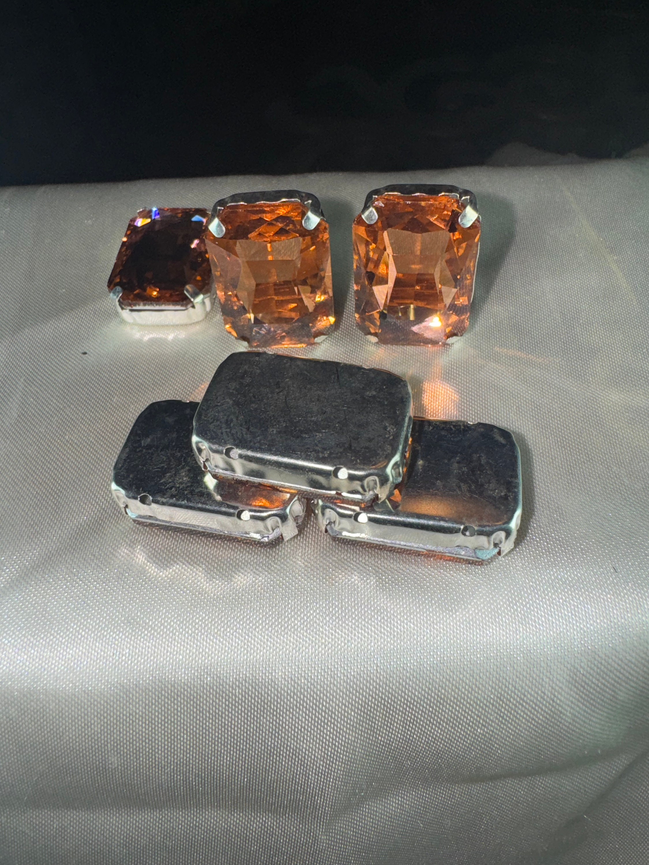 LARGE GLASS RHINESTONE Buttons Sewing Buttons Sweater Buttons ...