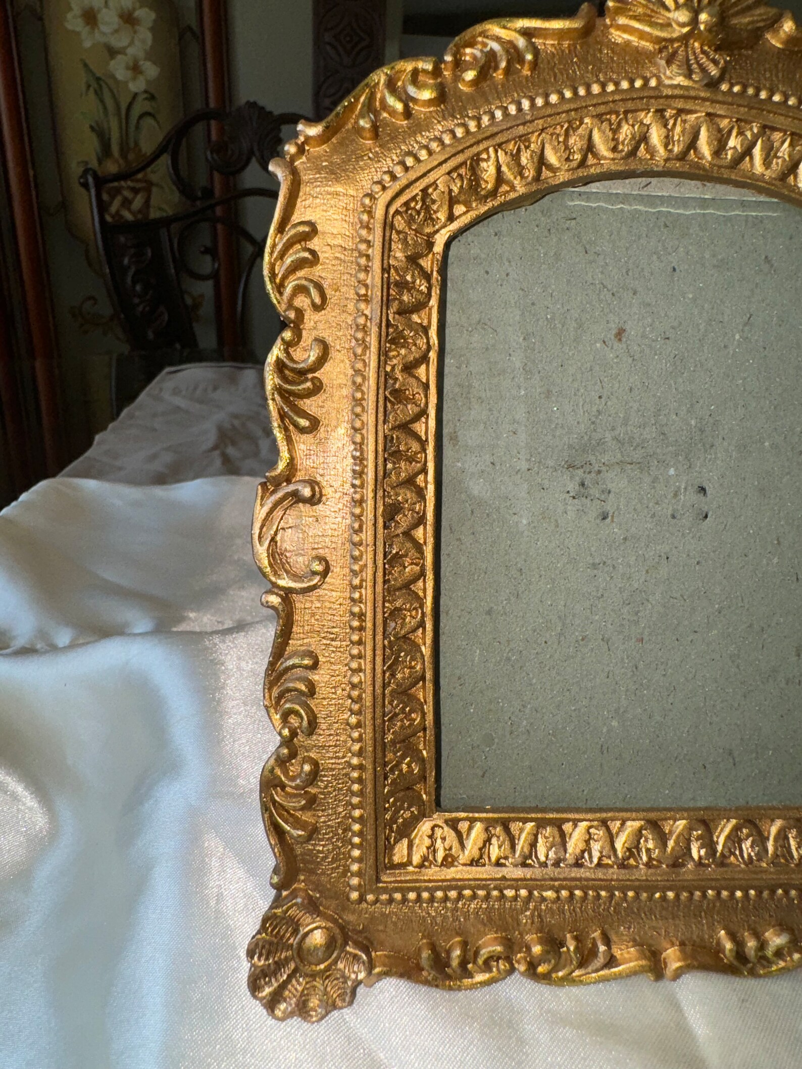 CARVED GOLD PICTUR Frame Egyptian Photo Frame Easel Frame Wedding Frame ...