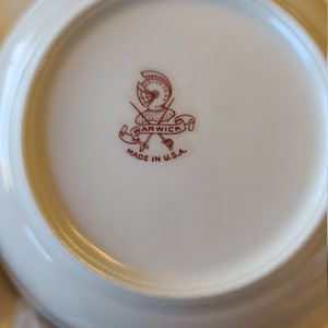 VINTAGE WARWICK MADE in Usa Cup and Saucer Floral Silver Trimmed Cup ...