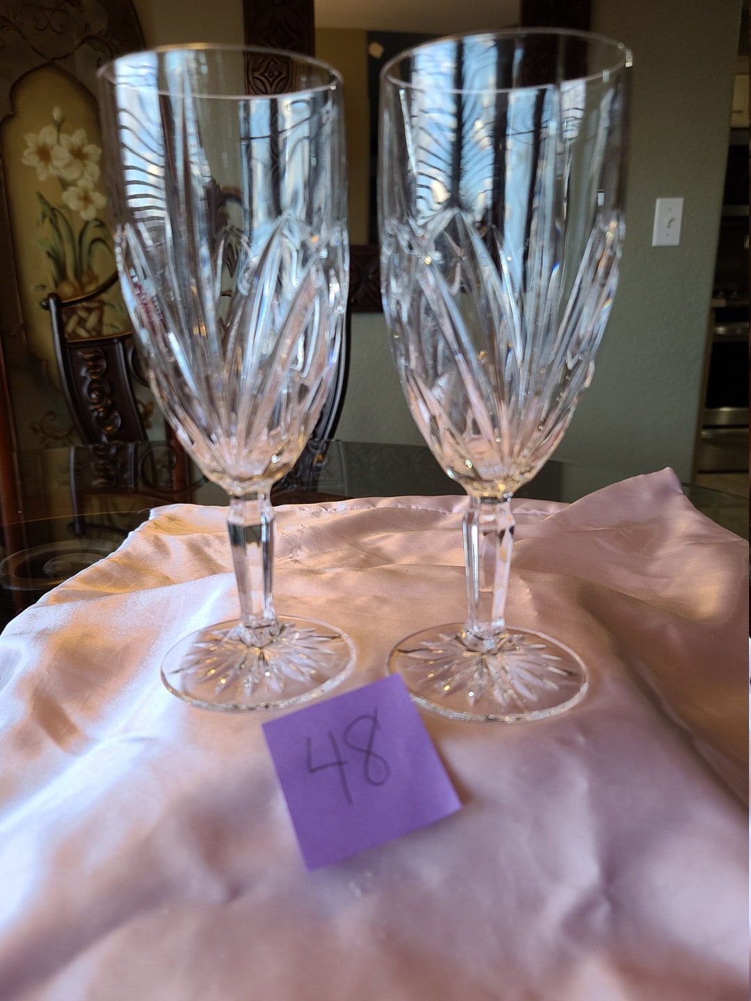SET OF 2 WATERFORD Cut Crystal Wine Glasses' Waterford Crystal Water ...