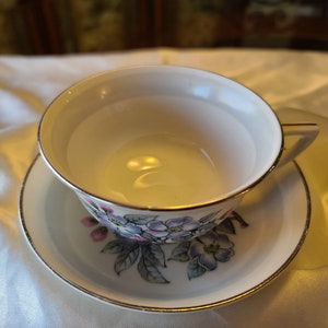 VINTAGE WARWICK MADE in Usa Cup and Saucer Floral Silver Trimmed Cup ...