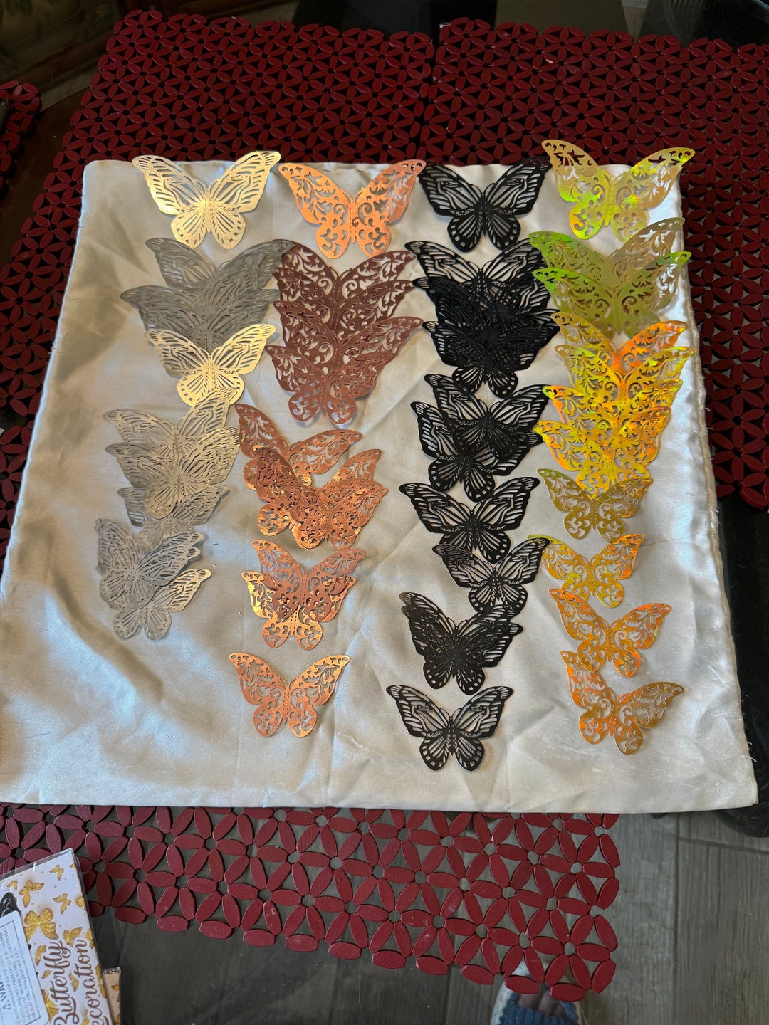 SET OF 12 CUT Out Metal Butterfly Wall Decor Metal Wall Art Cut Out ...