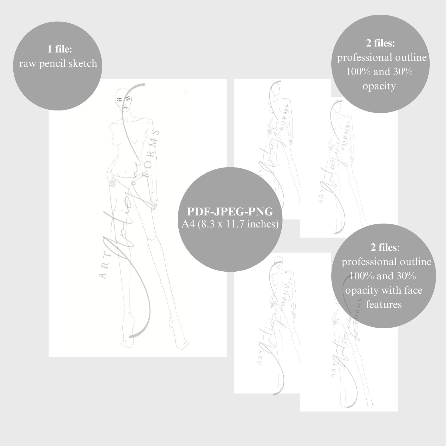 Fashion Design Croquis Figure - Template #2 - Template for Fashion ...