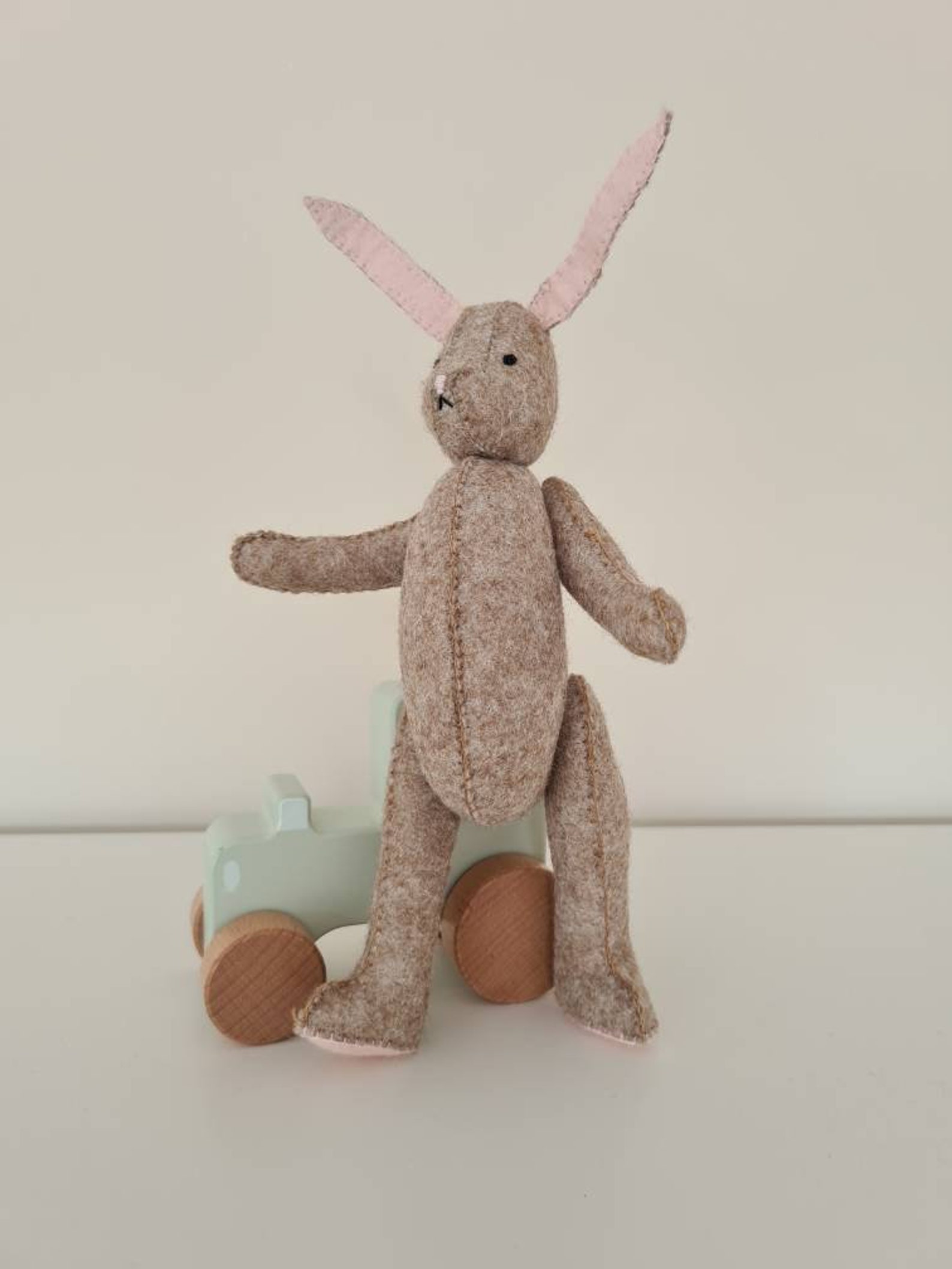 Hand Made Brown Movable Rabbit Teddy Bear Molly - Etsy UK