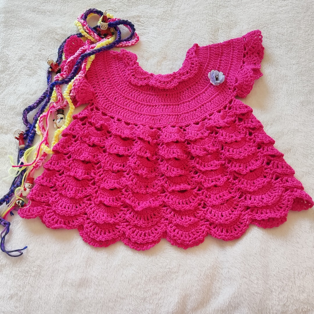 SOFT YARN DRESS - Pattern in English - Yarn Crochet Outfit - Yarn ...