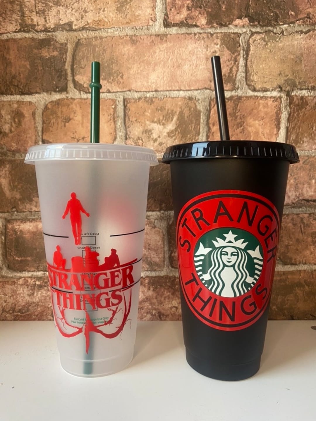 Starbucks Cold Cup With Stranger Things Design - Etsy