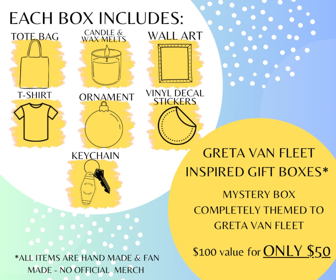 Greta Van Fleet Inspired Gift Box Mystery Christmas Candle Keychain ...