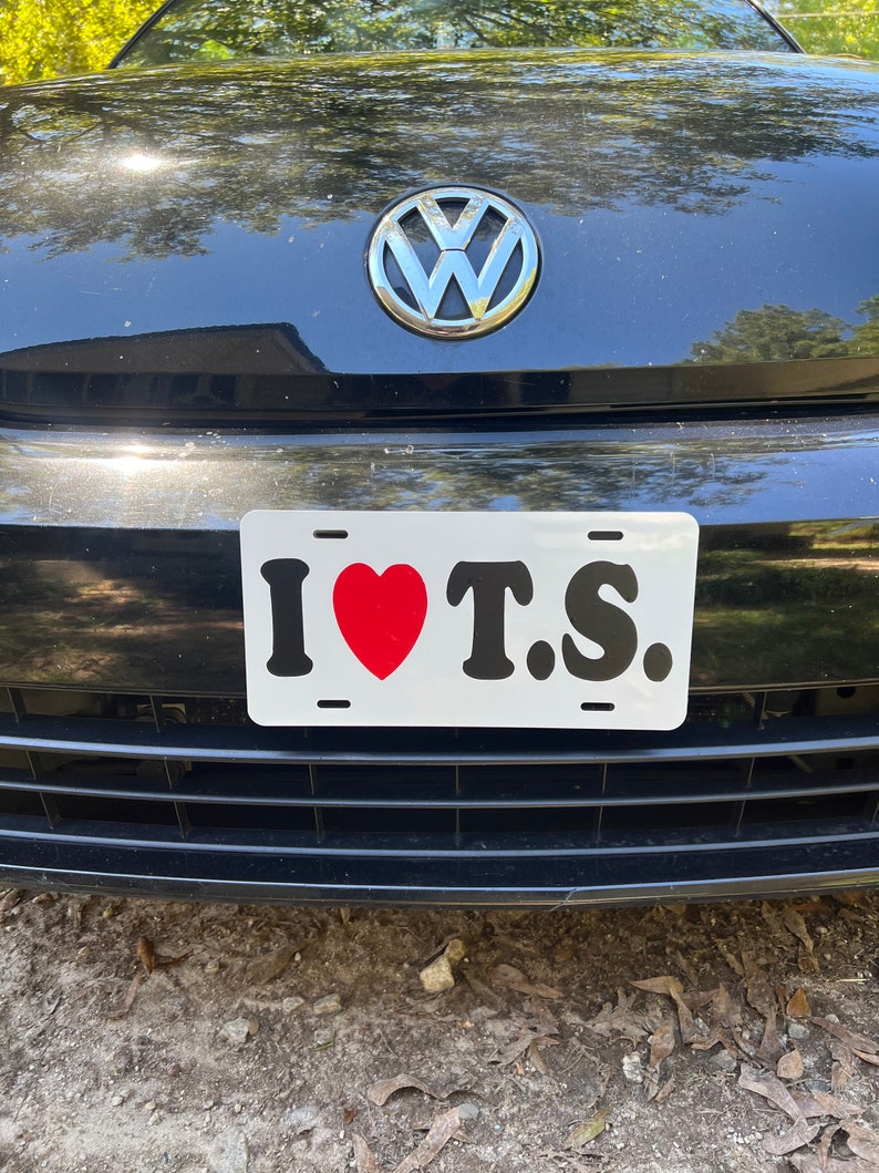 I Heart Ts Taylor Swift Inspired Car Front Tag/license Plate - Etsy