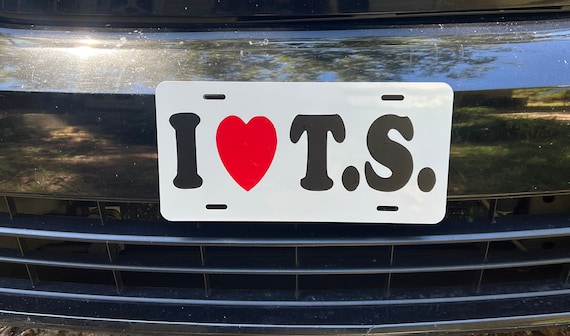 I Heart Ts Taylor Swift Inspired Car Front Tag/license Plate - Etsy