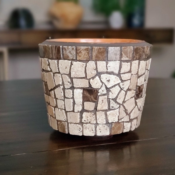 Mosaic Flower Pot - Etsy