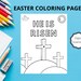 Easter Kids Coloring Page: He is Risen - Christian Bible Verse (PDF) - Etsy