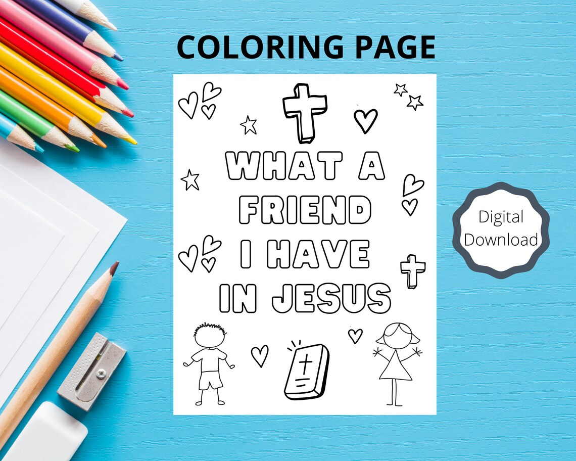 Kids Coloring Page Bundle Christian Coloring Pages Bible Verse Faith ...