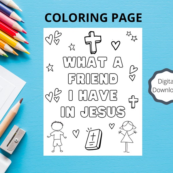 Jesus Kids Coloring Page - Etsy