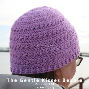 Gentle Kisses Beanie Unisex, Intermediate Crochet PDF PATTERN in 8 ...