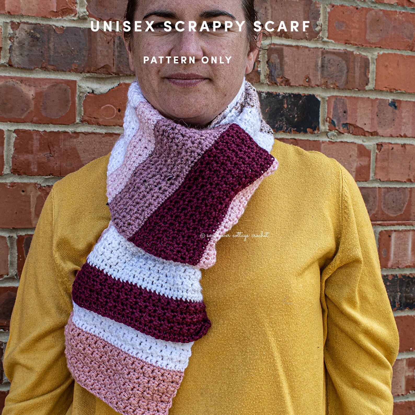 Unisex Scrappy Scarf, Easy Crochet Scarf Pattern, PDF Pattern Only - Etsy