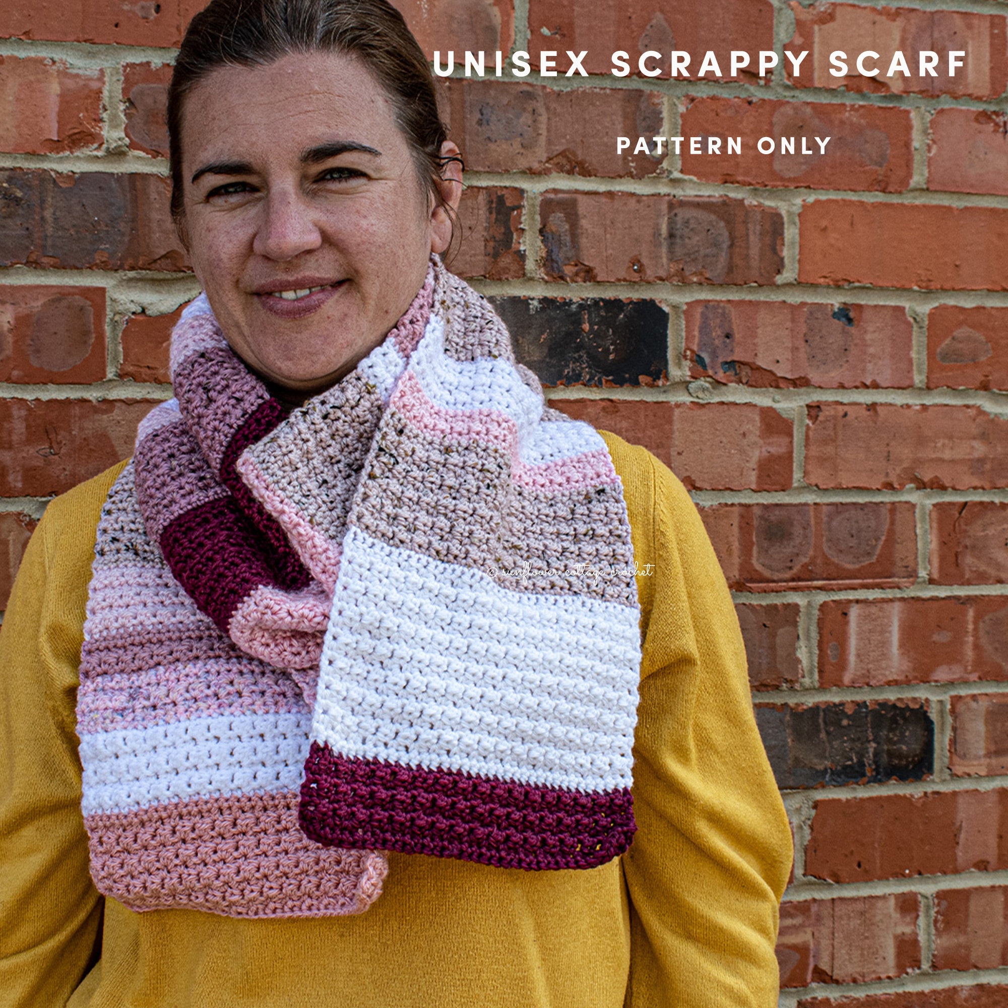Unisex Scrappy Scarf, Easy Crochet Scarf Pattern, PDF Pattern Only - Etsy