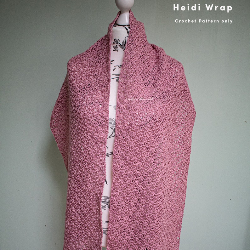 Heidi Wrap, Crochet Shawl Pattern for Women. A Perfect Spring or Summer ...