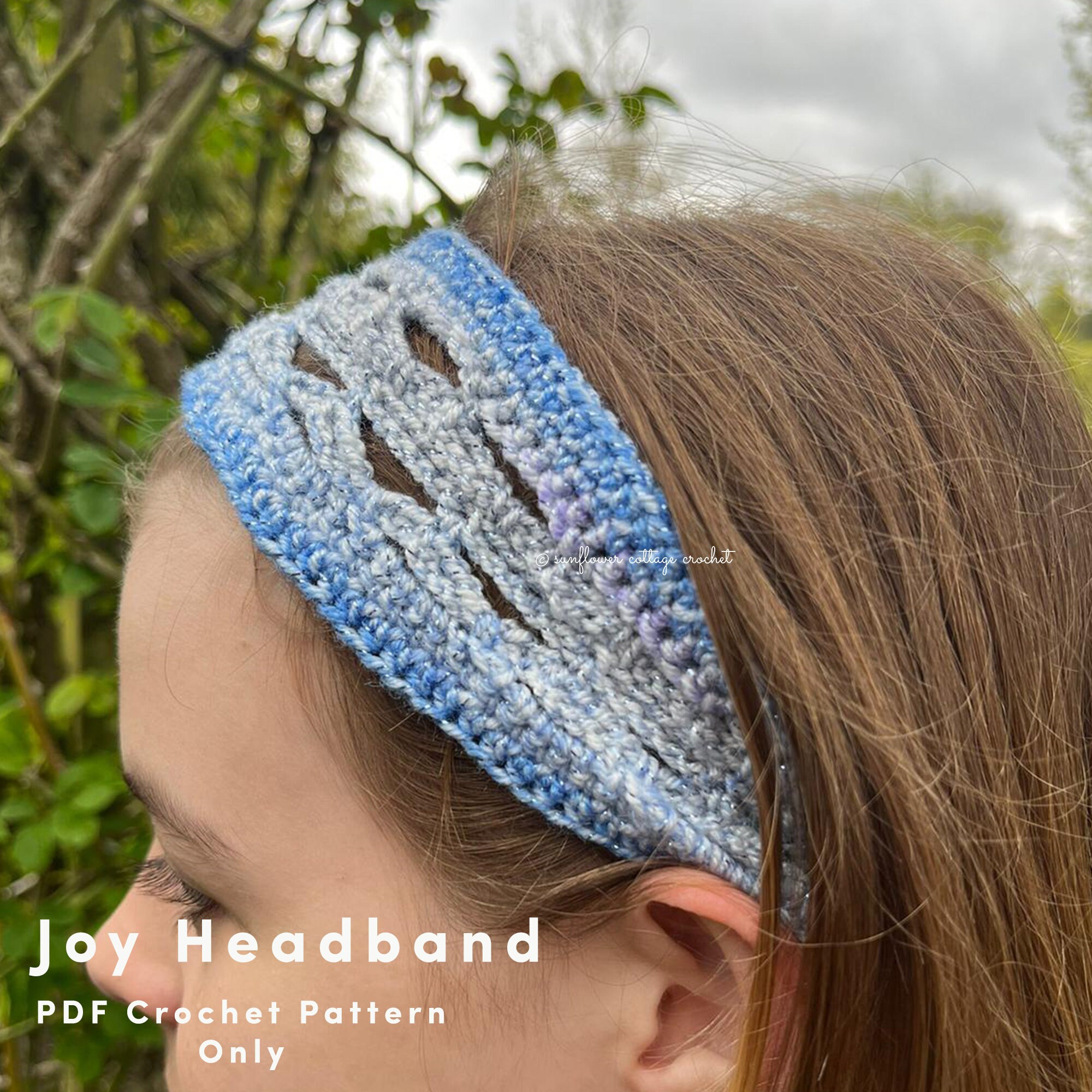 Joy Headband, Crochet Pattern Only, Spring and Summer Headband for ...