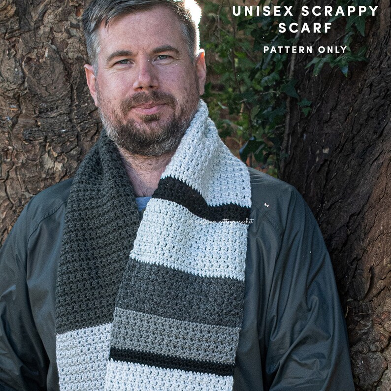 Unisex Scrappy Scarf, Easy Crochet Scarf Pattern, PDF Pattern Only - Etsy