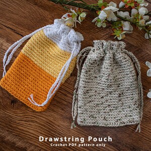 Easy Crochet Drawstring Pouch Pattern PDF – Perfect for Beginners ...
