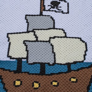 Pirate Ship Corner to Corner Blanket for Children - Etsy