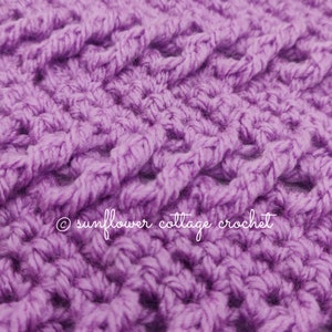 Raised Diagonal Square | Crochet Square Pattern - Etsy