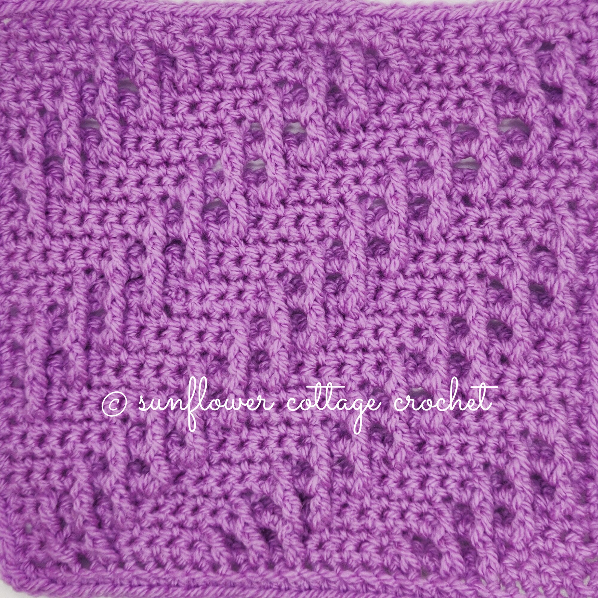 Raised Diagonal Square Crochet Square Pattern - Etsy