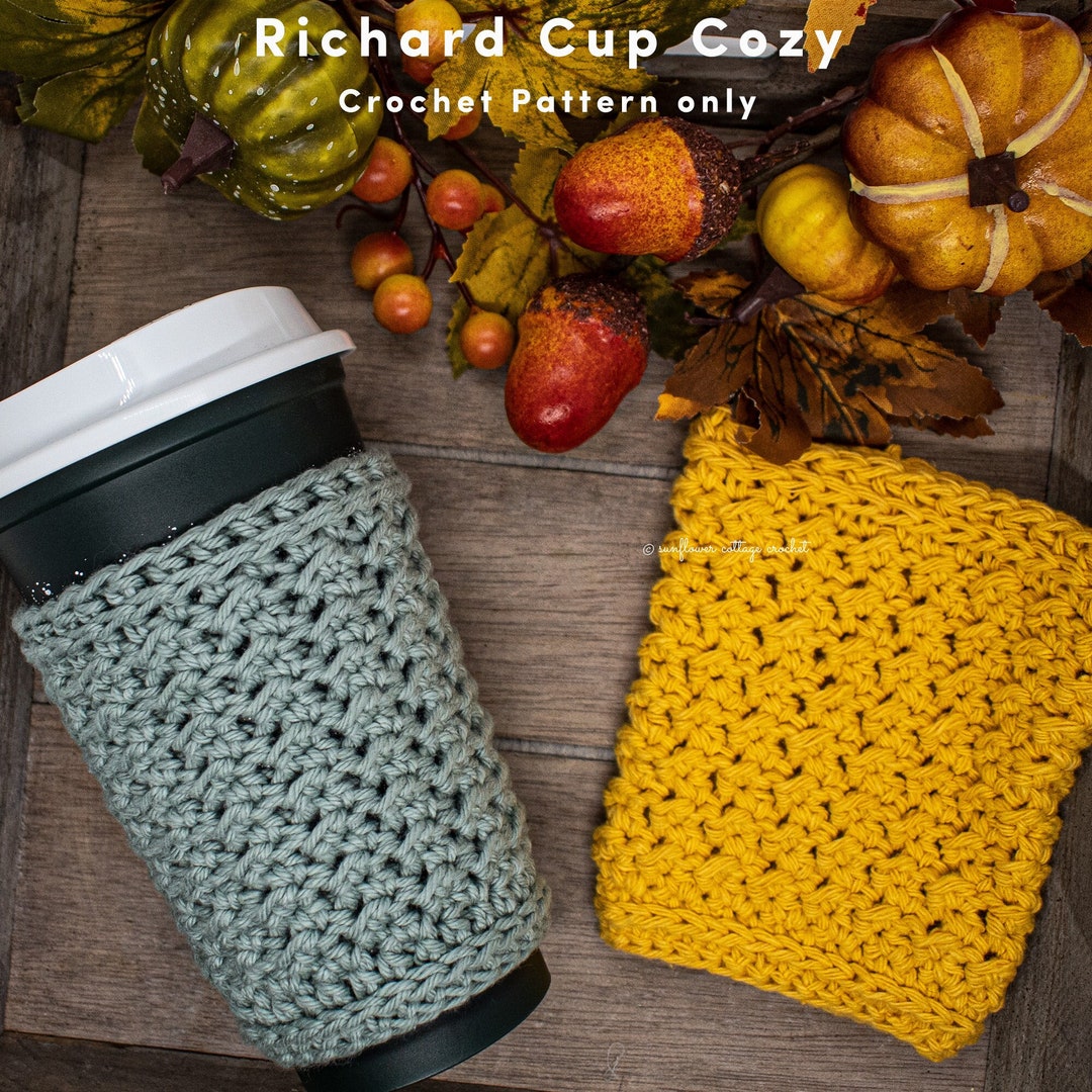 Unisex Crochet Cup Cozy Pattern, Fits 20oz Takeaway Coffee Cup, the ...